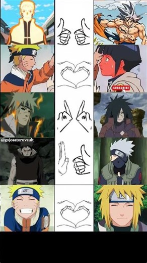 Naruto Hand Sign Vibes 🔥🤝❤️ #naruto #hinata #minato #madara #obito #kakashi #goku #anime #shorts