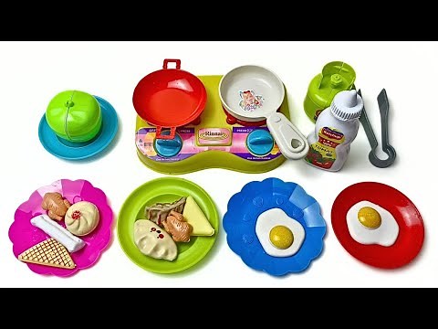 Satisfying Video ASMR Food Cooking Plastic Toys | Eggs Meat Soup Plastic Toys | Fruits Toys
