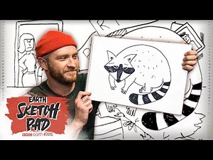 How To Draw A Raccoon In 3 Minutes | Earth Sketch Pad | BBC Earth Kids