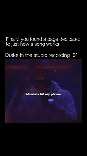 How a Song Works on Instagram: "Drake in the studio recording 9 felt like a love letter to the city. Dark focused and cold in delivery he sounded locked into a mindset where nothing else mattered except claiming his place at the top. That track carried hunger pride and pressure all at once. No hooks chasing hits just bars and atmosphere straight from where he came from. Studio moments like this show when an artist is fully tapped into their identity. Do you think 9 is one of Drake’s most underra