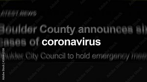 COVID-19 concept: Coronavirus word highlighted in article titles in media.