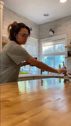How I sealed my butcher block countertop #diyhome #diykitchen #butcherblock