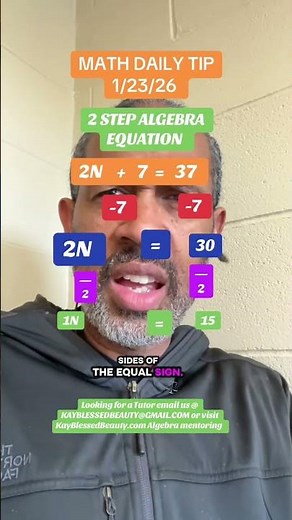 How to solve a 2 step algebra equation ? Math with Mr J #math #algebra #mathematics