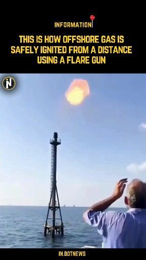 A single uncontrolled spark offshore can set off a devastating chain of events. ⚠️🔥 In offshore gas operations, excess hydrocarbons can’t be released freely into the atmosphere. If pressure builds up inside pipelines or platform systems, it creates one of the most critical safety risks in the energy sector. This is why flare ignition systems are essential. Using a handheld flare gun, operators launch an ignited cartridge toward the flare stack, where it safely lights the gas flow at a designate