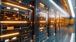 Banking services enhanced with digital technology for transactions and data storage. Concept Digital Banking, Financial Technology, Online Transactions, Data Security, Virtual Banking