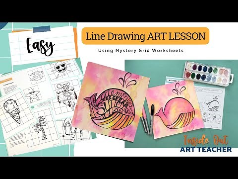 Super Easy Line Drawing Art Lesson | High School Art Lesson