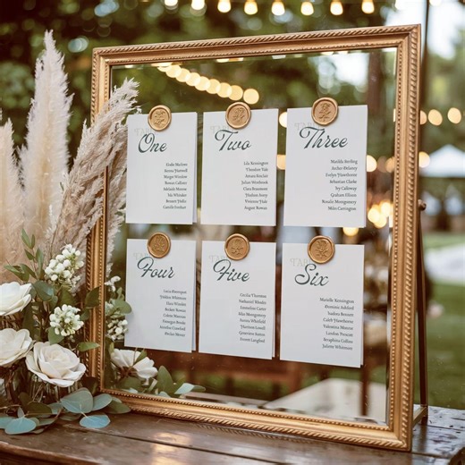 Wedding Seating Chart Template Cards, Table Numbers, Find Your Seat, Canva Template, Digital Download - Etsy