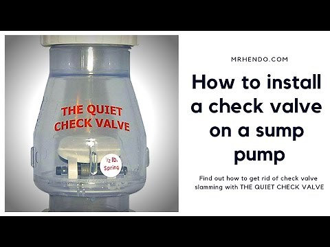 How To Install A Check Valve On A Sump Pump