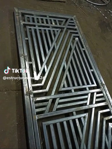 Stunning Geometric Metal Grates in Industrial Setting