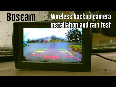 ★★★★★ Review & Installing Boscam K1 Wireless Backup Camera (Rain & weather test & manual)