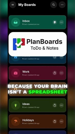 PlanBoards: ToDo & Notes, Organize your Tasks Visually