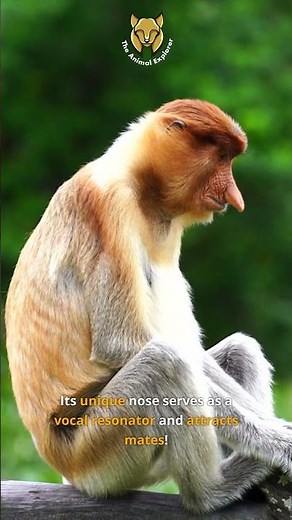 The Unique Proboscis Monkey: Nose, Sounds, and Mating Habits | The Animal Explorer #shorts
