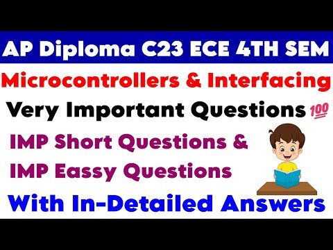 C23 ECE important questions | Microcontrollers important questions | diploma important questions