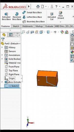 Solidworks extrude cut with line sketch
