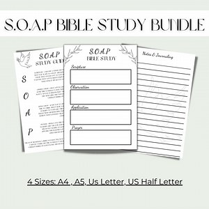 SOAP Bible Study Guide Printable| Digital Bible Study| SOAP Bible Study Template| Minimalist Bible Study| Bible Study PDF - Etsy