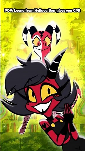 Loona from Helluva Boss gives you CPR in Hell #Shorts #animationmeme #funny #viral #tiktok #meme