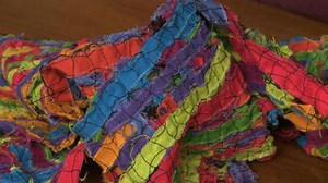 Make a Scrappy Scarf With Stitched Fabric Scraps