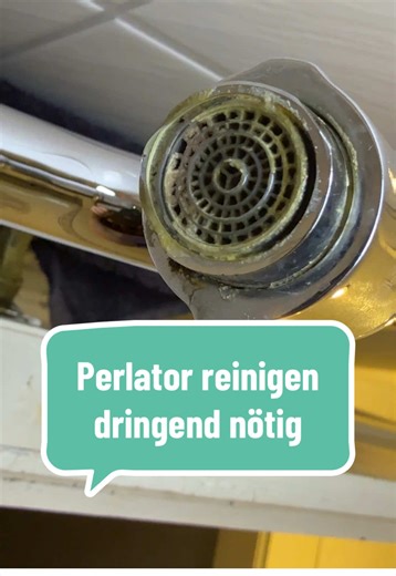 Ein verkalkter oder verdreckter Perlator am Wasserhahn sieht nicht nur dreckig aus, sondern kann auch den Wasserstrahl beeinflussen. 💧Wenig Druck oder spritzendes Wasser sind das Ergebnis. Doch wir können das Problem schnell selbst lösen. ✨ #haushalt #wasserhahn #putzen #cleantok
