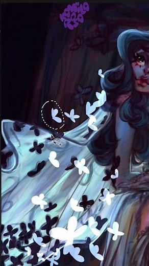 Butterflies 🦋 Corpse Bride Emily Fan ART Highlight 🎨✨ #art #corpsebride #drawing #fanart #halloween