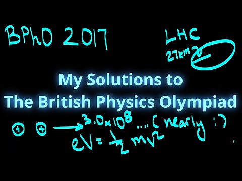My solutions to the British Physics Olympiad, BPhO Senior Challenge 2017 Multiple Choice