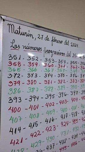 Practicando Números Progresivos del 351 al 500