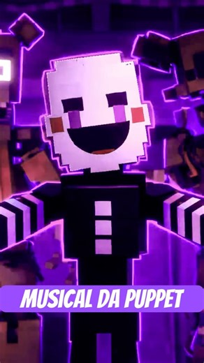 MUSICAL da PUPPET no Minecraft 🟣 #fnaf #puppet #fivenightsatfreddy #minecraft