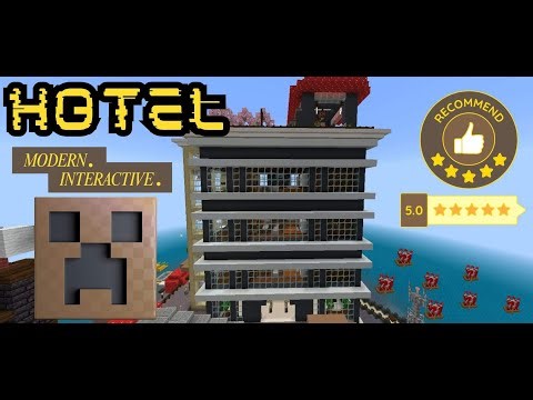 Minecraft Modern Hotel Walkthrough | Crafting and Building Series