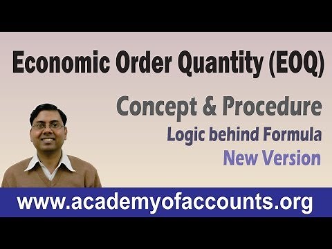 Economic Order Quantity (EOQ) ~ Introduction (Material Costing)