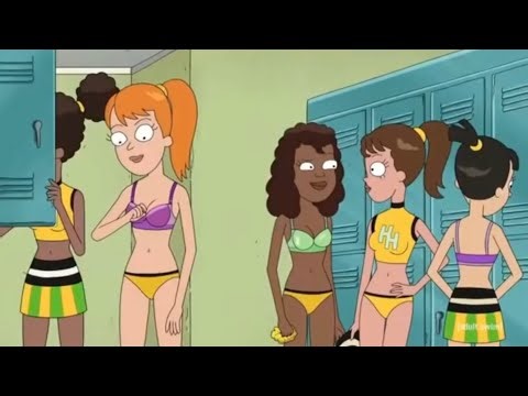 Morty uses Invisibility Belt in the Girls Locker Room (Rick and Morty)