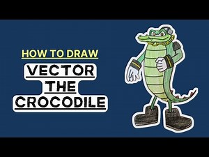 Easy Drawing : Vector The Crocodile | ‪@KalakritArtStudio‬