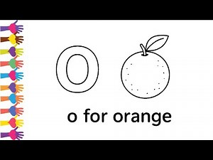 o for orange | fun lowercase alphabet tracing and coloring for preschoolers