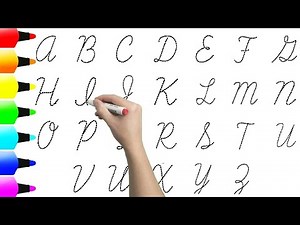 ABCDEFGHIJKLMNOPQRSTUVWXYZ | ABC for Kids | Write Cursive Fancy Letters Alphabets for Kids.