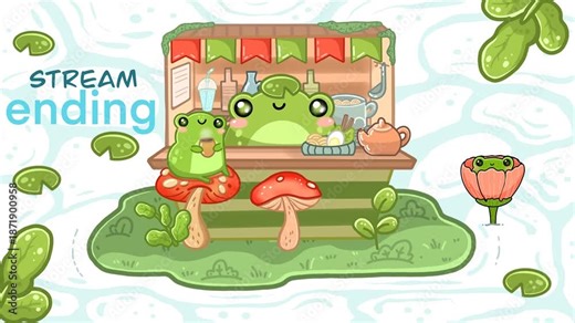 Frog Twitch Overlay, Animated Screen Stream, Stream Overlay, Stream Scenes, Twitch Overlay, BRB, Starting Soon, Ending Soon, Thanks for Watching,