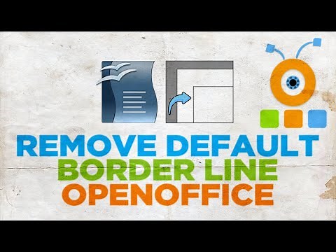 How to Remove Default Border Line in Open Office