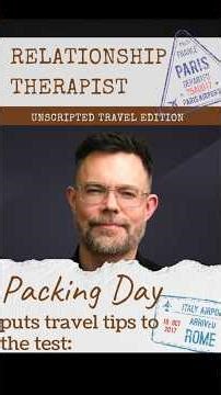 Therapist on the road: My wife packs. I do this. #relationship #travel #couplestravel