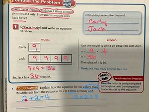 4th grade GoMath lesson 2.1 multiplication comparisons