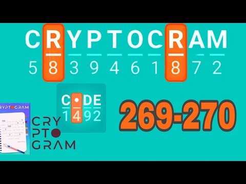 CRYPTOGRAM Word Logic Puzzles level 269 270