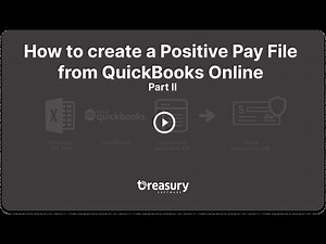 How to create a positive pay file from QuickBooks Online (QBO) - Part II
