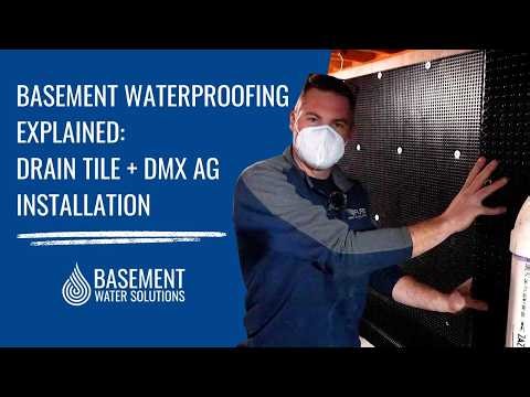 Basement Waterproofing Explained: Drain Tile + DMX AG Installation