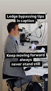 To bypass a ledge 1. Think and visualise jn 3D where is the ledge and where is the canal 2. I love C size 6 pre curved towards the canal used in a probing pushing action 3. Once around the ledge push pull the file up and down gain patency as long as this is safe ! 4. The tip of a size 6 C file is obviously 0.06mm but just a millimetre back from the tip is 0.11mm OR SIZE 11 5. The size 11 apex will allow you to go back to the size 8 K or c pilot file which are passive 2% tapered files to allow yo
