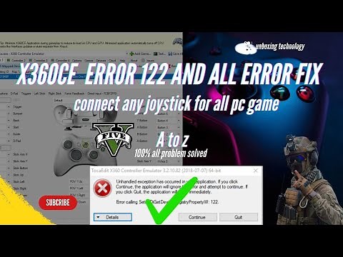 How To Connect Any USB Joystick Gamepad To PC | X360ce error 122 solved