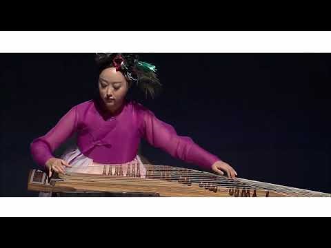 Korean traditional musical instrument Gayageum performance by Gimhae City Gayageum Orchestra