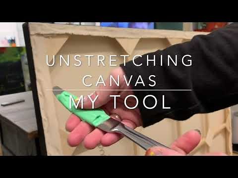 How remove a canvas from the stretcher frame