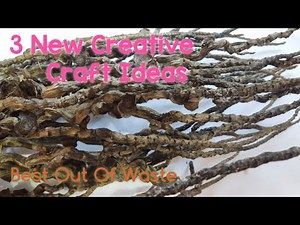 3 Beautiful Coconut Bunch Craft Ideas | Best Out Of Waste | DIY | Wall Decor | Flower Vase