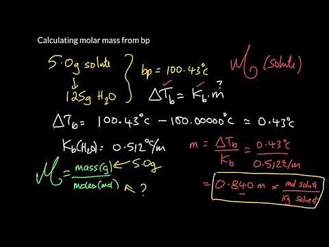 Week 4 - 4. Calculating molar mass from boiling point elevation
