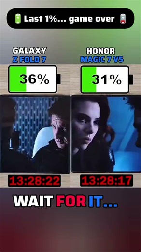 🪫😳 GALAXY Z FOLD 7 vs HONOR MAGIC 7 V5 BATTERY TEST!! 😳🪫