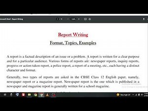Report Writing Class 12 CBSE Format, Examples, Topics, Samples - Board Exam 2023 Question