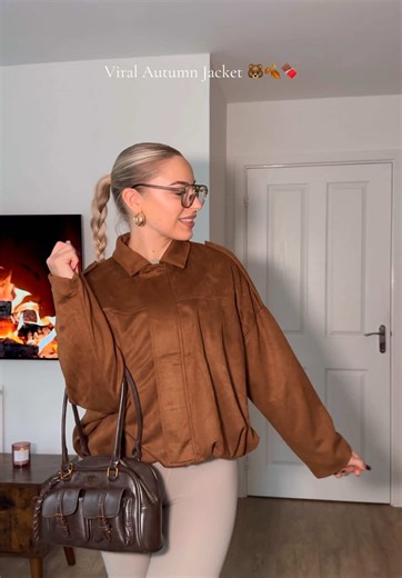 Viral Autumn Jacket 🐻🍂🍫 #viraljacket #jacket #autumnoutfits #twopieceset #tiktokshop