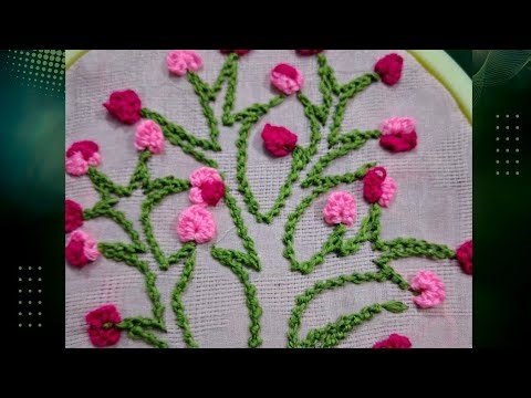Hand Embroidery Flower Design | Easy & Aesthetic Stitching | SewingPulse