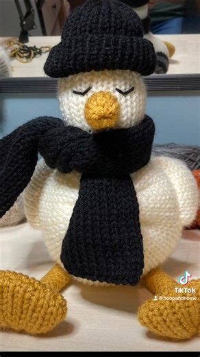 I love him so much! 🧡 Thank you Eryn_makes for your awesome pattern! #knittingmachine #amigurumi #knitting #hoopandhome | Hoop and Home